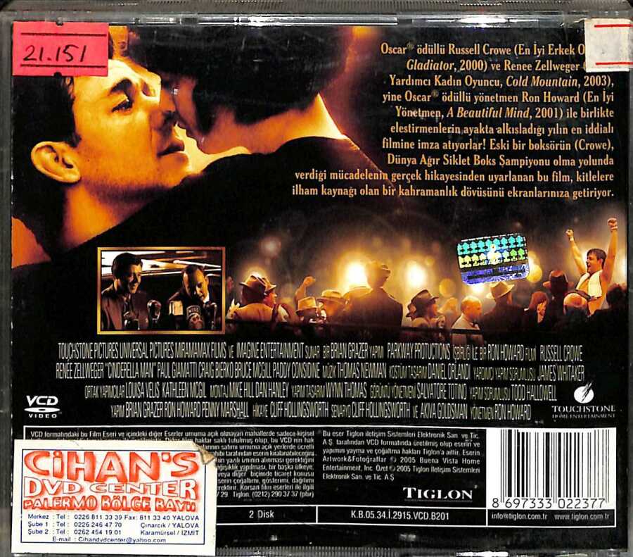 Cinderella Man VCD Film VCD18001 Yabancı