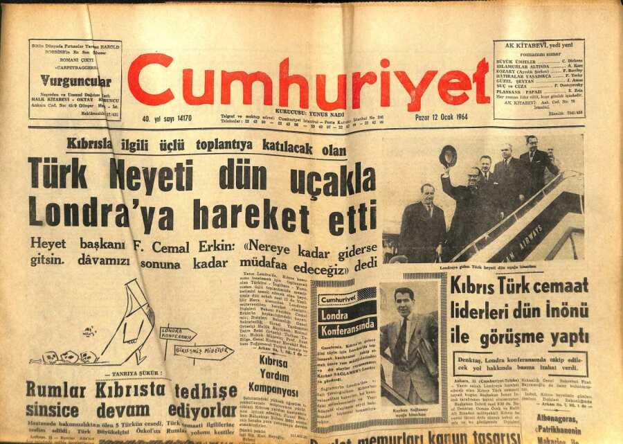 Cumhuriyet Gazetesi - 12 Ocak 1964 - Beyoğlundaki Genel Evler ...