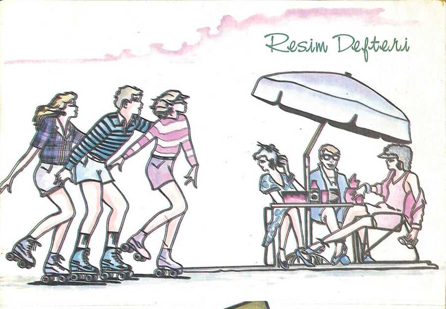 Eski Okul Defteri 1970li Yıllar Küçük Boy DFT20 Eski Defter