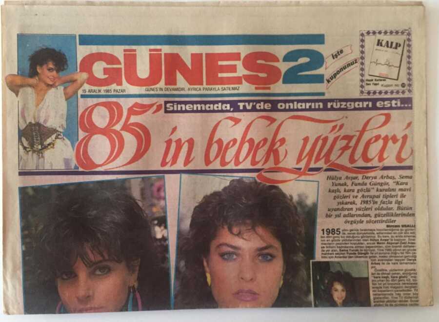 Güneş Gazetesi Güneş 2 Eki 15 Aralık 1985 - 1985in Bebek Yüzleri Hülya ...