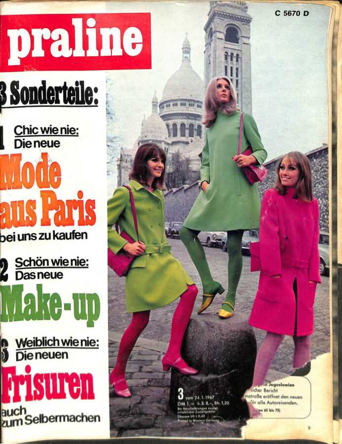 Praline 24.1.1967 Anne Marie Labro, Die Neue Mode Aus Paris, Anne-Marie ...