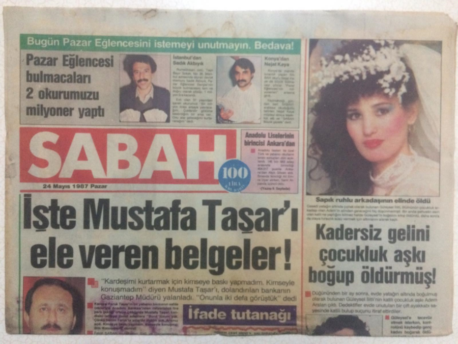 Sabah Gazetesi 24 Mayıs 1987 - İşte Mustafa Taşarı Ele Veren Belgeler ...
