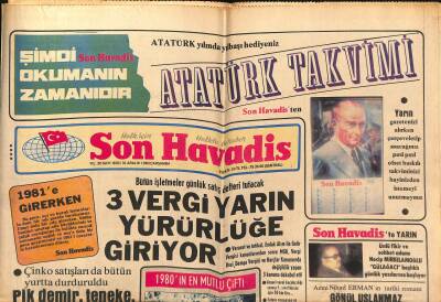 Son Havadis Gazetesi 31 Aralık 1980 - Yılbaşı Özel Eğlence Programı ...